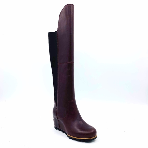 Sorel | Shoes | Sorel Fiona Over The Knee Red Leather Boot Size 7 ...
